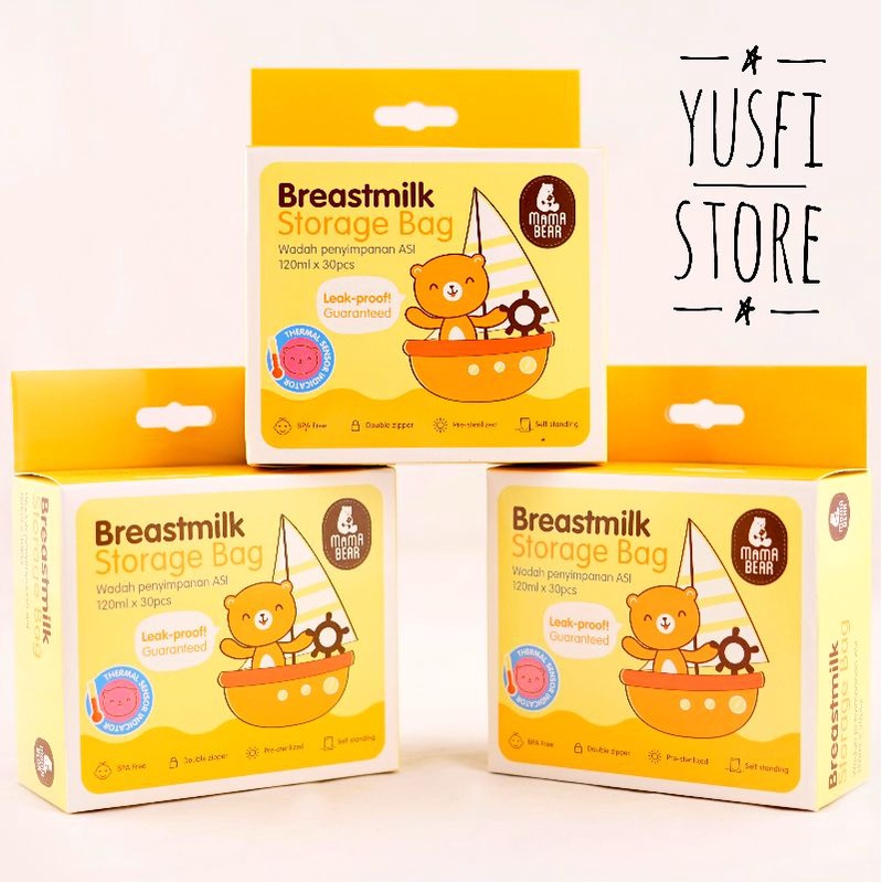 Jual Kantong ASI Mama Bear 120 ML Susu Penampung Air Susu Wadah ...