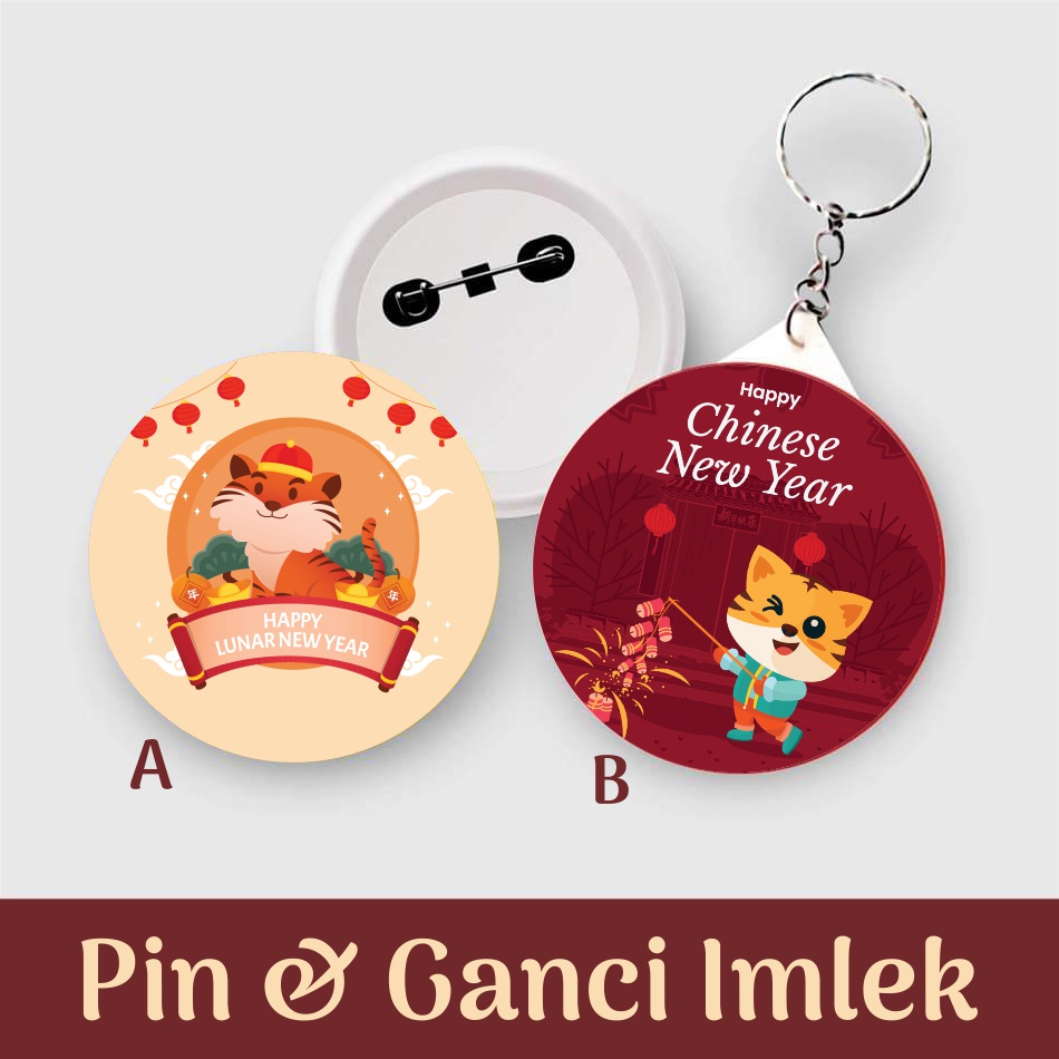 Jual Souvenir Merchandise PIN dan Ganci IMLEK 2022 Chinese New Year | Shopee Indonesia