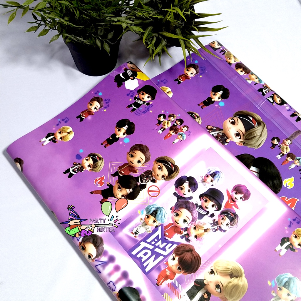 Jual Kertas Kado Tiny Tan BTS Glossy (5 Lembar) | Shopee Indonesia
