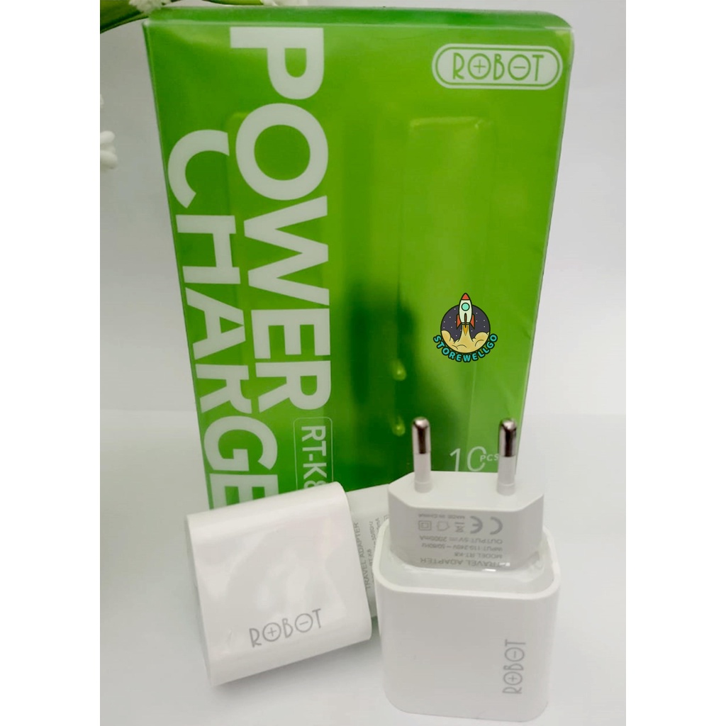 Jual BATOK CHARGER 10W 2A ROBOT RT-K10 | Shopee Indonesia