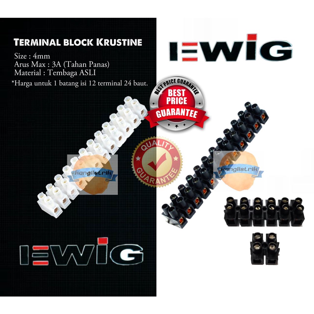 Jual Terminal Krustin 4mm 3A EWIG Terminal Klustin 4mm (Putih/Hitam ...