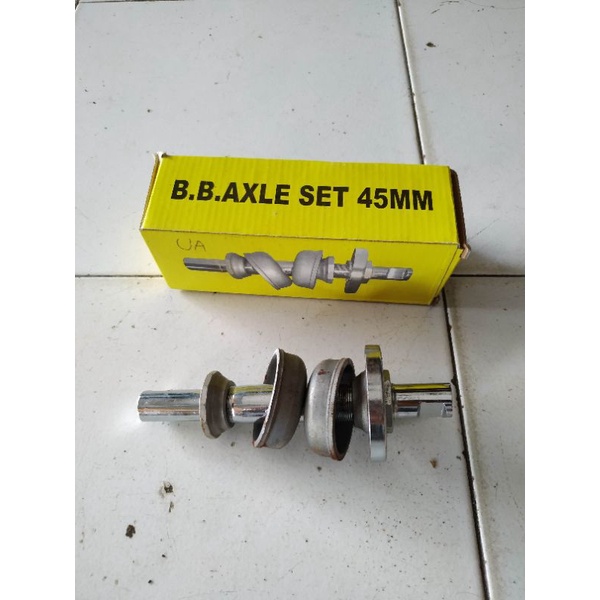 Jual BB Axles Set 45mm atau As Tengah Sepeda Keroncong Kroncong Becak ...