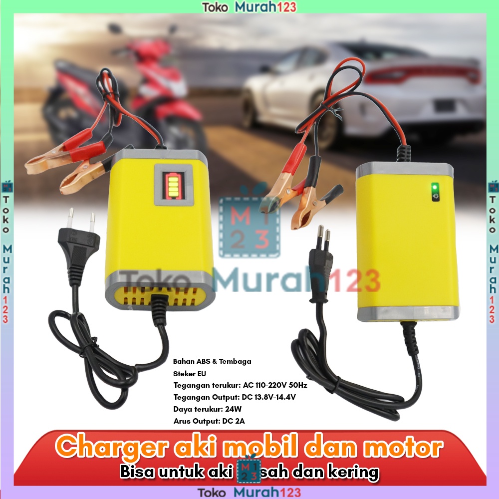 Jual Alat Cas Aki /Car Truck Motorcycle Battery Charger 12V 2A Varian ...