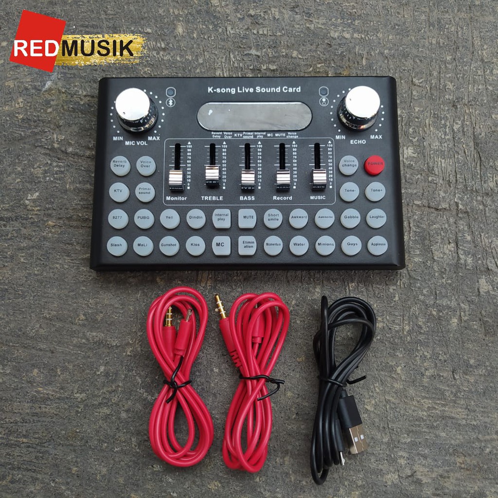 Jual Mixer USB Sound Card F8 Live Broadcast Recording Special Effect ...