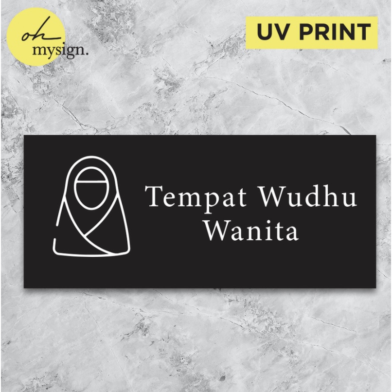 Jual SIGN AKRILIK TEMPAT WUDHU WANITA | SIGN BOARD ACRYLIC | SIGN ...