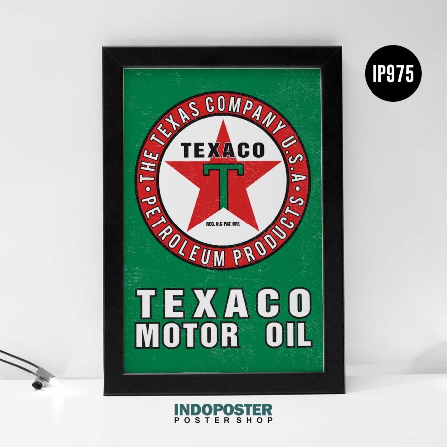 Jual Poster Texaco Motor Oil Vintage Retro Chevron A3 45X30cm | Shopee ...