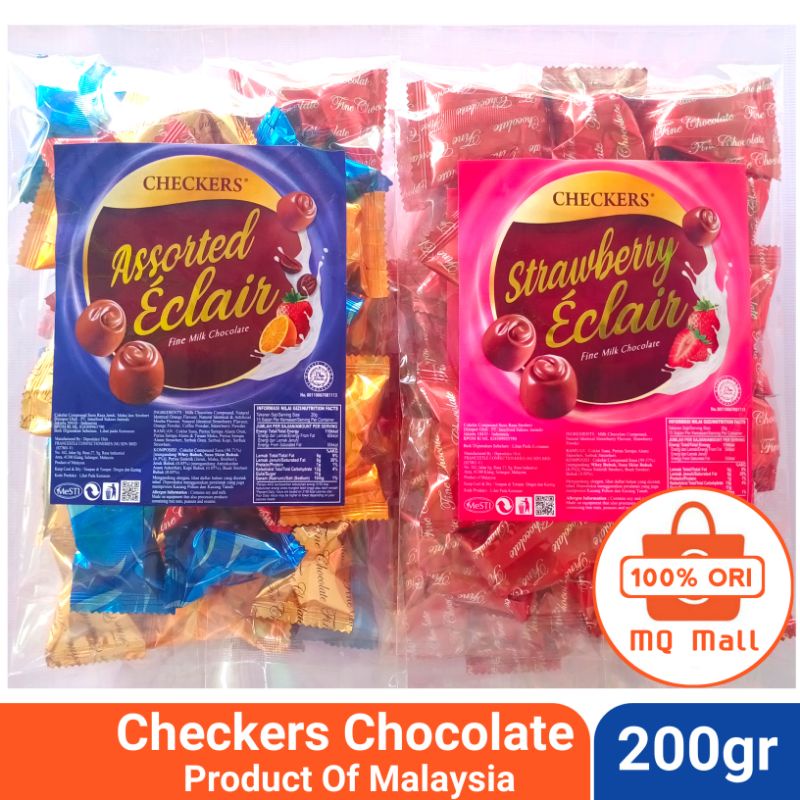 Jual Checkers Fine Milk Chocolate 200gr - Malaysia | Shopee Indonesia