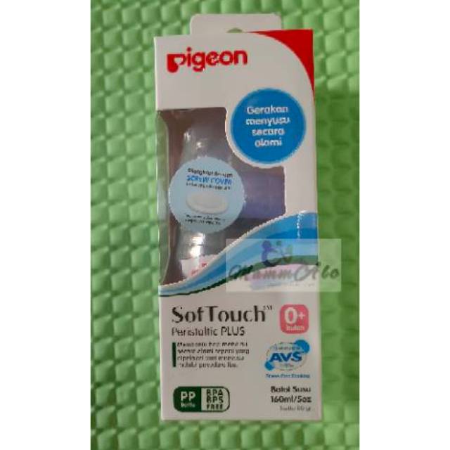 Jual Pigeon Softouch Peristaltic Plus Botol Susu 160ml (0+) + Nipple size S (1+) | Shopee Indonesia