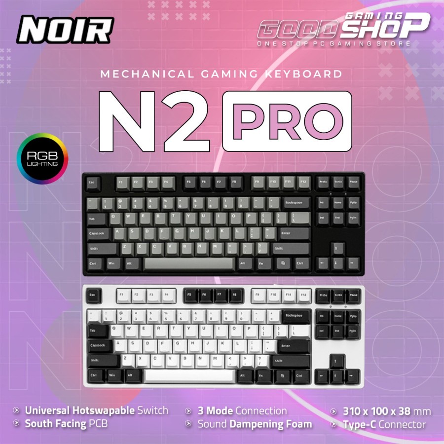 Jual Noir N2 Pro - TKL Layout Southfacing Hot-Swap RGB - Gaming ...
