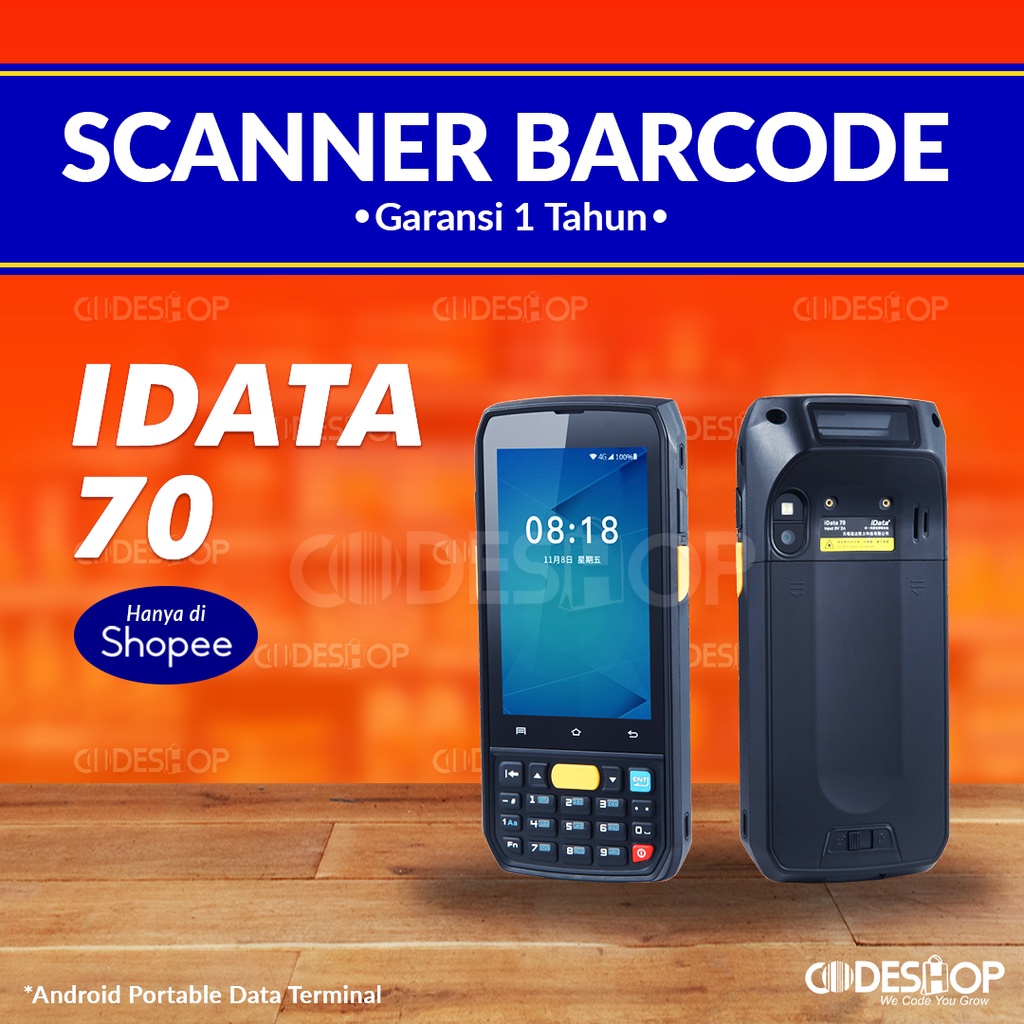 Jual Mobile Barcode Scanner iData 70 PDT 1D 2D Wifi Bluetooth NFC ...