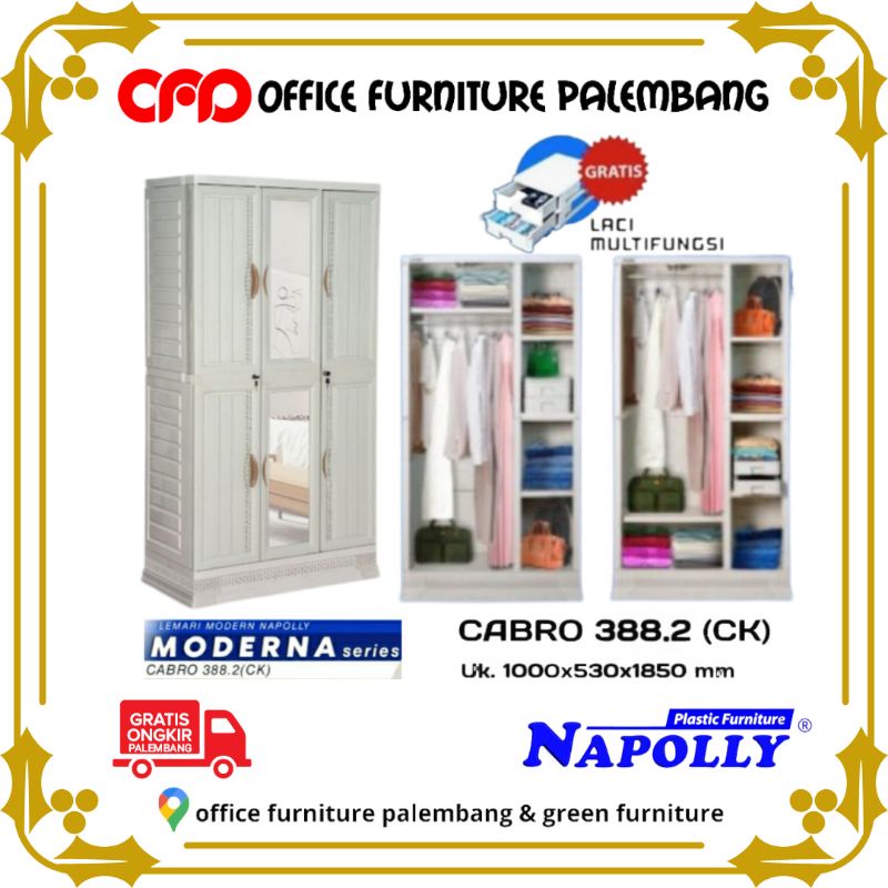 Jual lemari pakaian napolly CABRO 388 2 CK lemari baju 3 pintu lemari ...