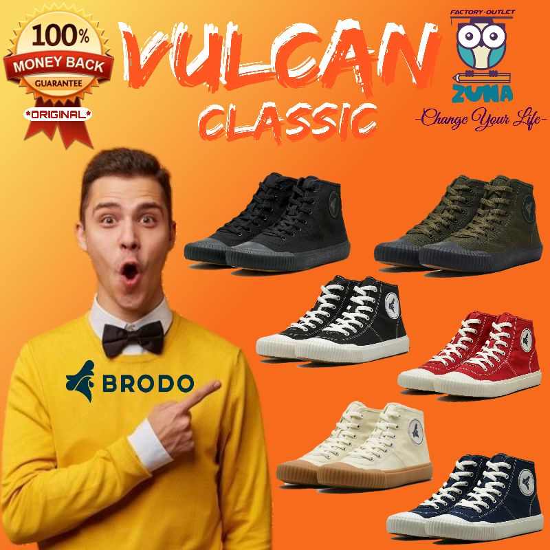 Jual BRODO-VULCAN CLASSIC HI OLIVE/RED/BLACK/OFFWHITE/NAVY 1000% ...