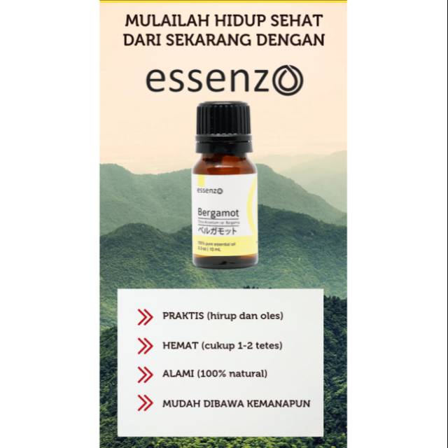 Jual Essenzo BERGAMOT Essential Oil (Gangguan Pencernaan) | Shopee Indonesia