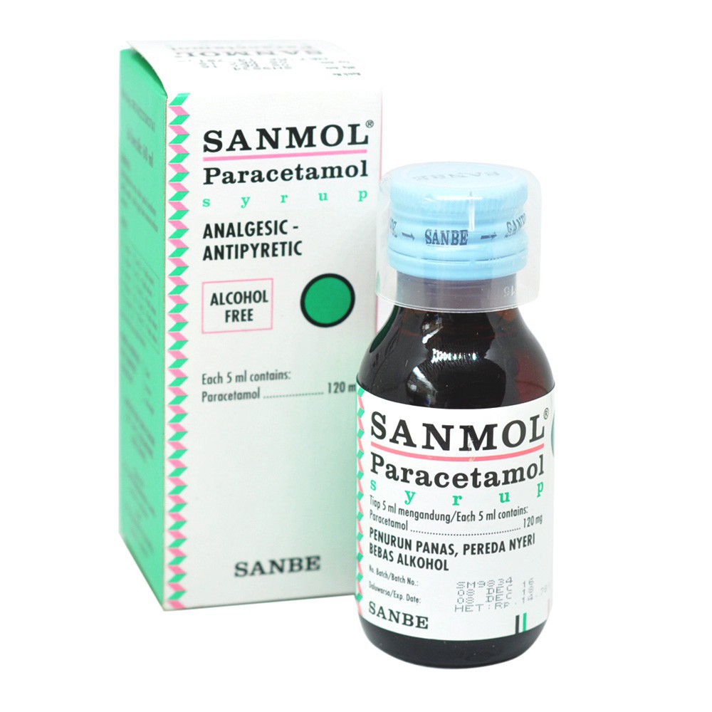 Jual (Isi 2) Sanmol Syrup / Paracetamol Sirup 60 ml / Obat Demam / Sakit Kepala / Gigi | Shopee ...
