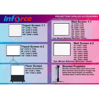 Jual Inforce Tripod Screen Projector 84 4:3 / Layar Proyektor Inforce 84" | Shopee Indonesia