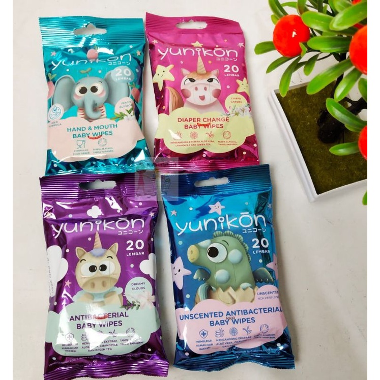 Jual Yunikon Baby Wipes isi 20 Lembar All Variant / Yunikon Tisu Basah ...
