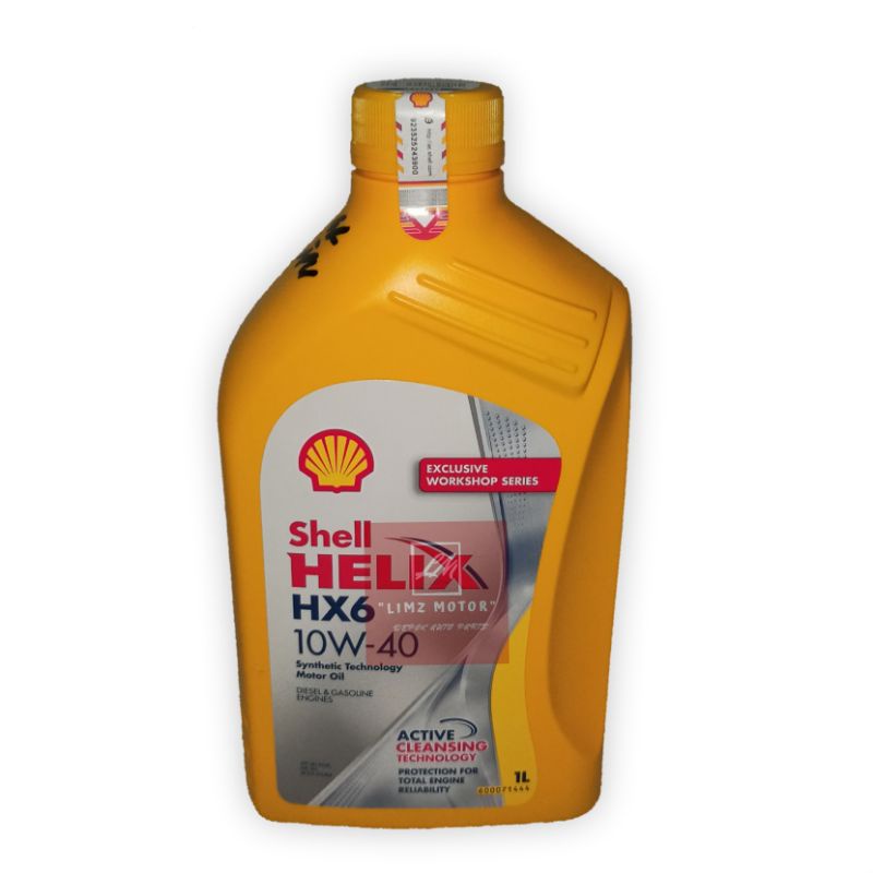 Jual Oli Shell Helix HX 6 SAE 10W-40 Synthetic 1 Liter Original ...