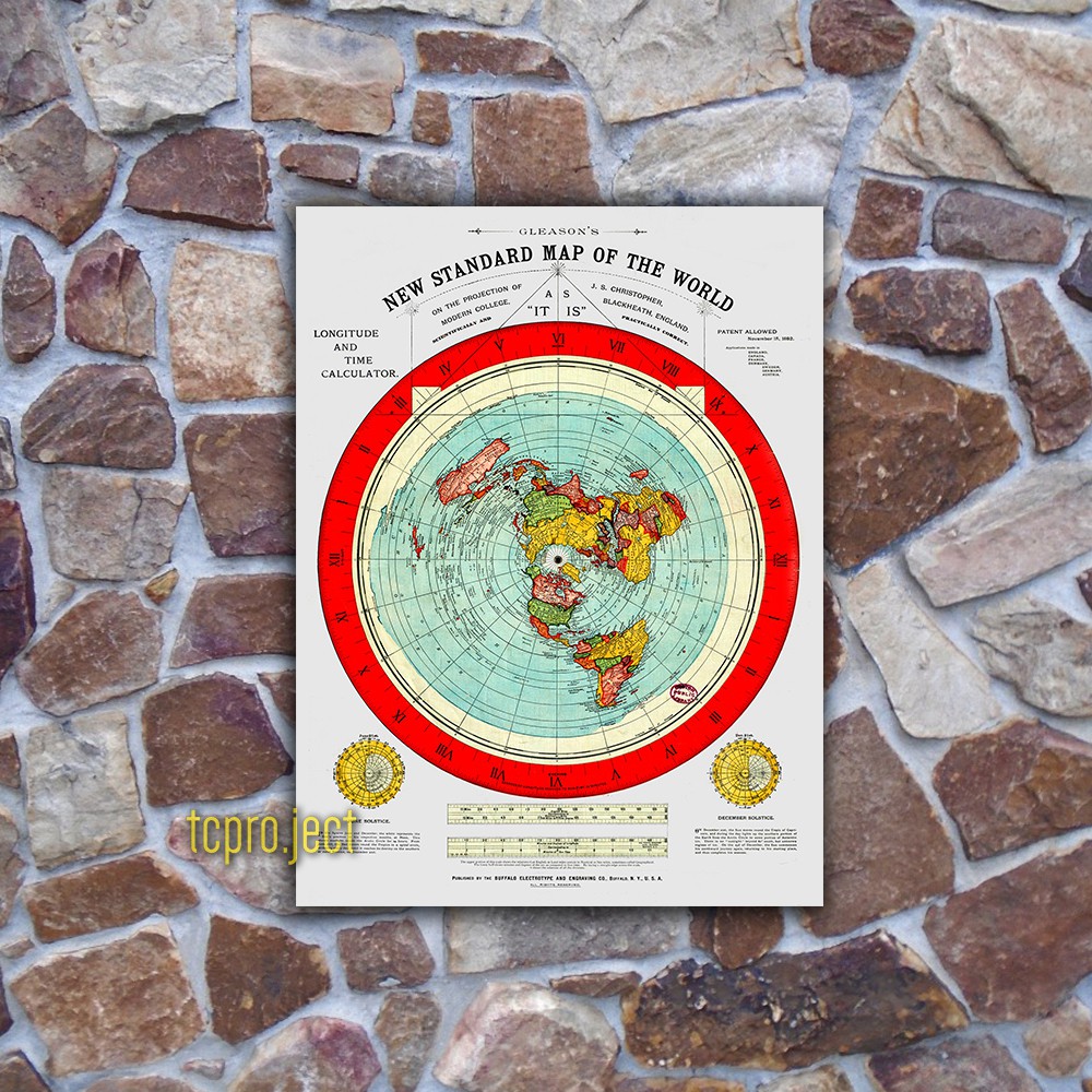 Jual PETA BUMI DATAR MAP POSTER - DEKORASI KAMAR HIASAN DINDING ...