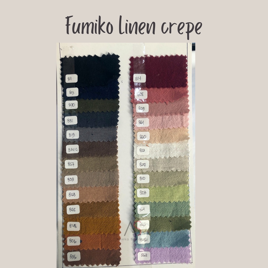 Jual katalog Fumiko Linen Crepe 100% katun by Aneka Sandang Textile ...