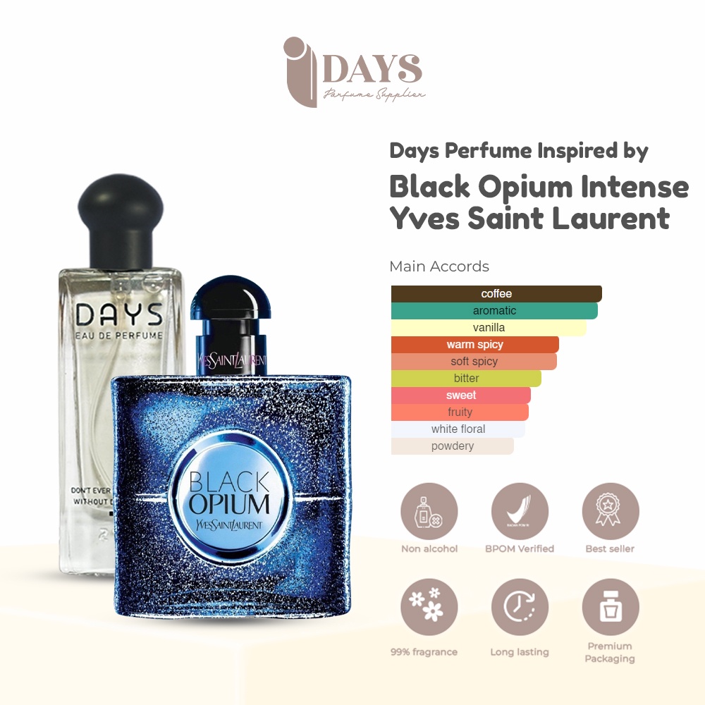 Jual Days Parfum Inspired By Black Opium Intense | Shopee Indonesia