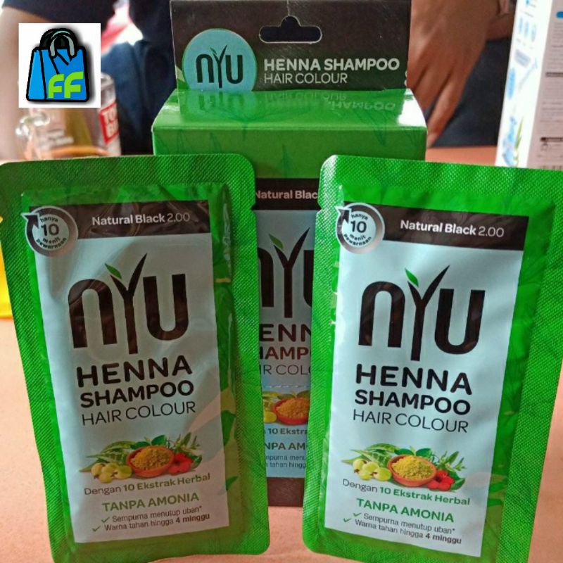Jual PROMO !!! Nyu Henna Shampoo Hair Color / Nyu Cat Rambut ...