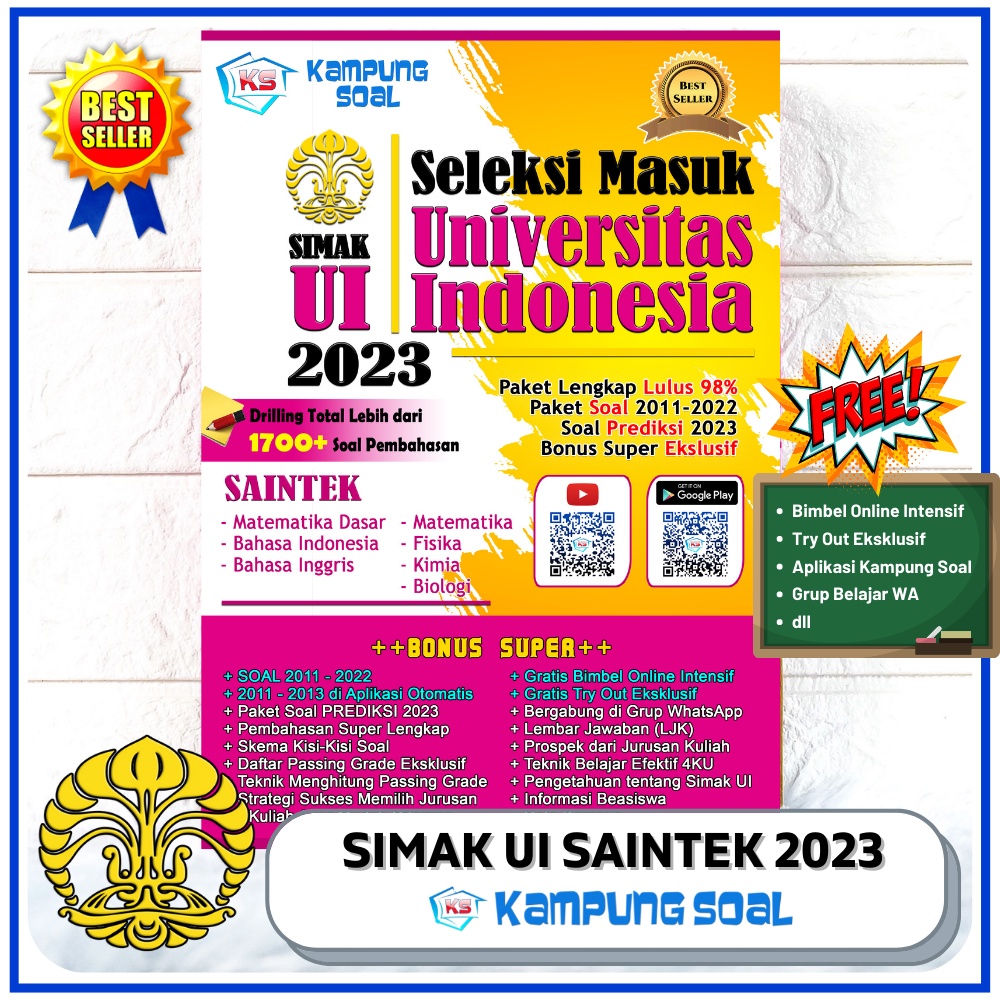 Jual New!! SIMAK UI SAINTEK 2023 by Kampung Soal | Shopee Indonesia