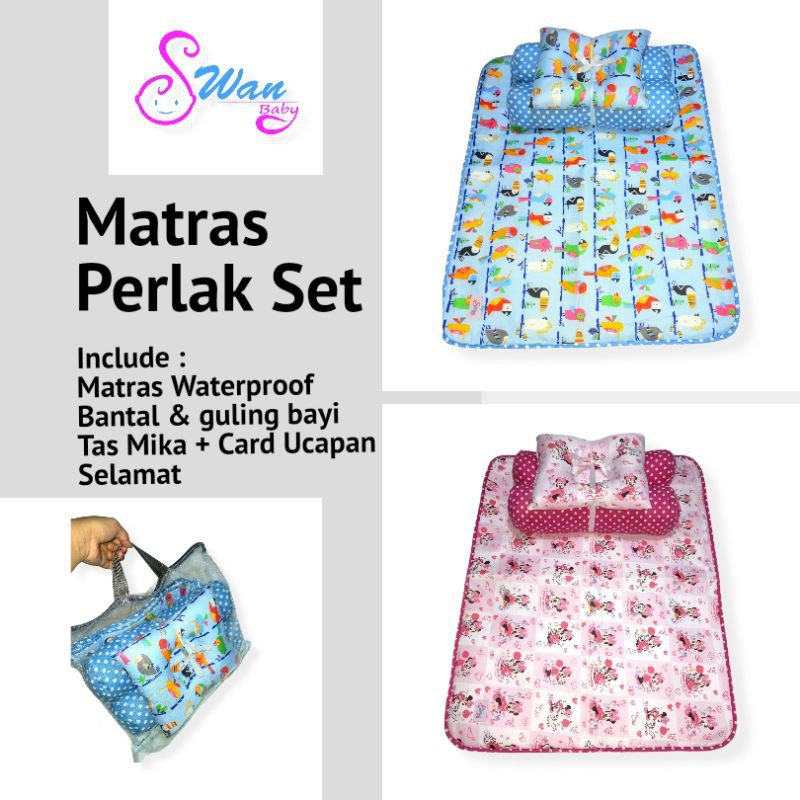 Swan Baby Matras bayi / Set matras perlak bayi /Tempat Tidur Bayi ...