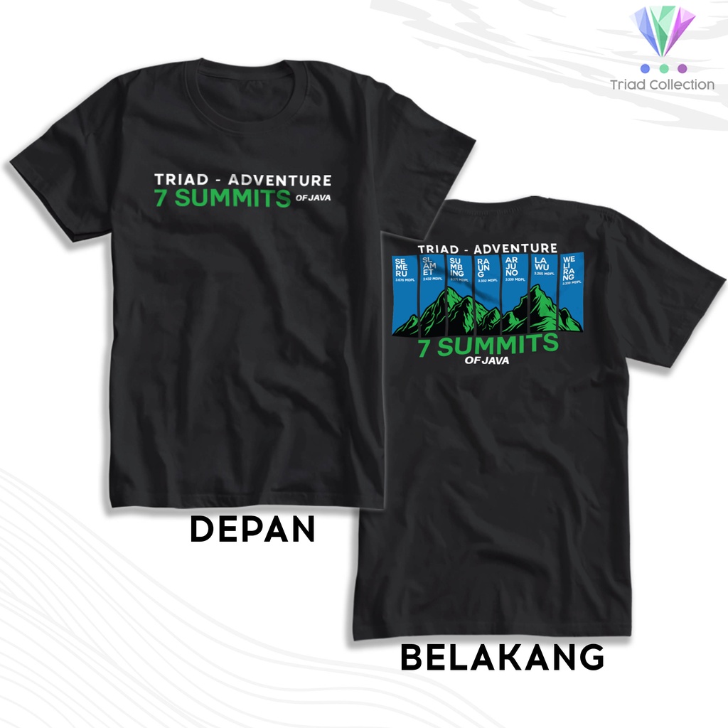 Jual Kaos Pendaki Gunung 7 SUMMITS OF JAVA | Baju Distro Outdoor Hiking ...