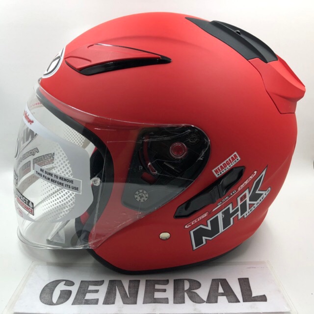 Jual Helm NHK R1 Solid Red Doff Merah Dop Double Visor | Shopee Indonesia