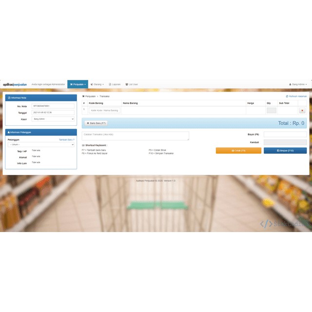 Jual Aplikasi Penjualan Berbasis Web (Codeigniter) | Shopee Indonesia