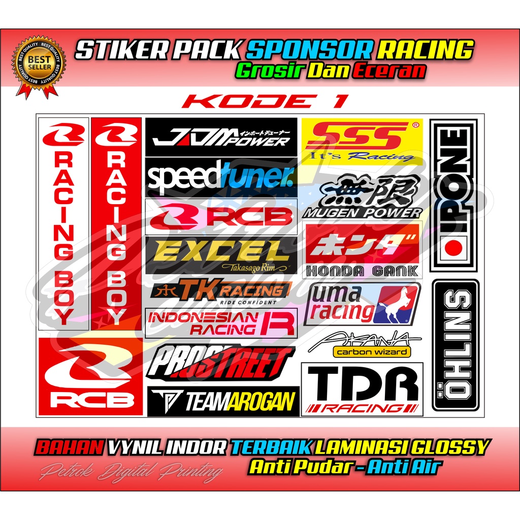 Jual Stiker Pack Sponsor Racing Banyak Pilihan Motifnya Stiker Motor ... Jual Stiker Pack Sponsor Racing Banyak Pilihan Motifnya Stiker Motor ...