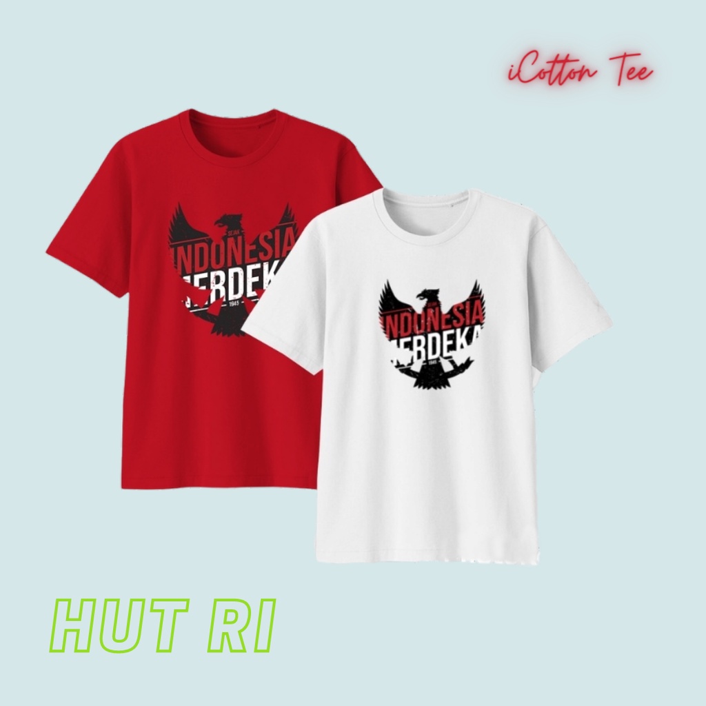 Jual COD Kaos Atasan Dewasa HUT RI Kaos Pria Wanita HUT RI Kaos Kemerdekaan Indo Kaos 77th ...