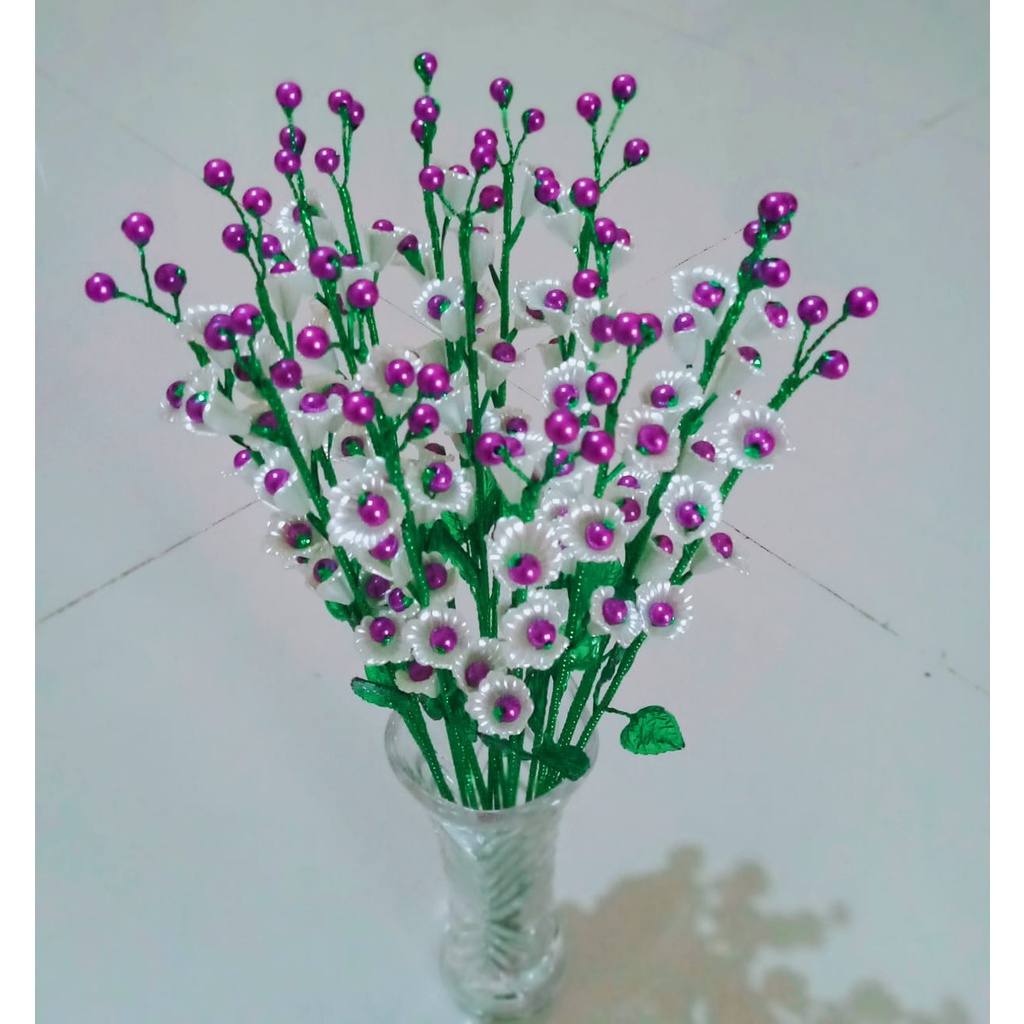 Jual Harga 1 tangkai Bunga corong mutiara/ Bunga akrilik | Shopee Indonesia