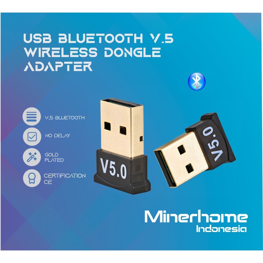 Jual USB Bluetooth V5.0 Wireless Dongle Adapter | Shopee Indonesia