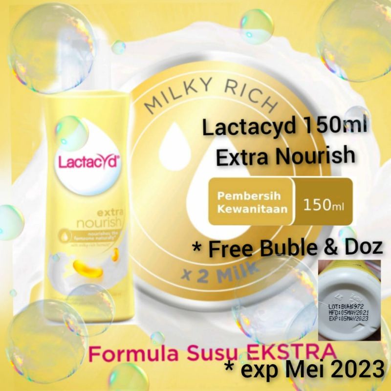 Jual Lactacyd Feminine Extra Nourish 150ml exp 2023 | Shopee Indonesia