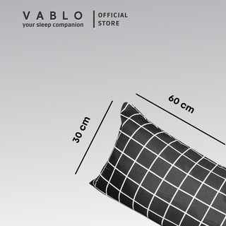 Jual Vablo bantal lumbar cushion memory foam micro - motif hitam ...
