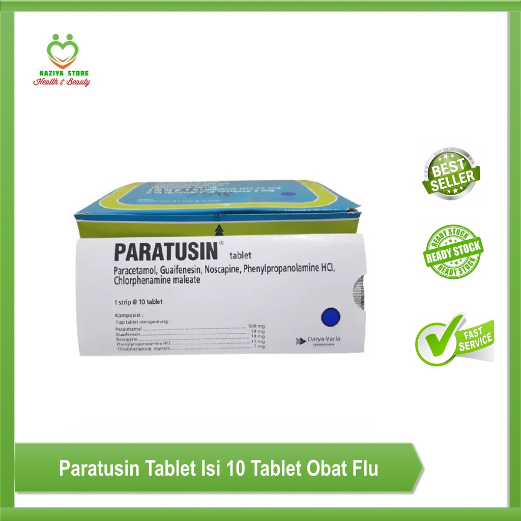 Jual PARATUSIN TABLET isi 10 tablet Obat Flu Demam Dan Batuk | Shopee ...