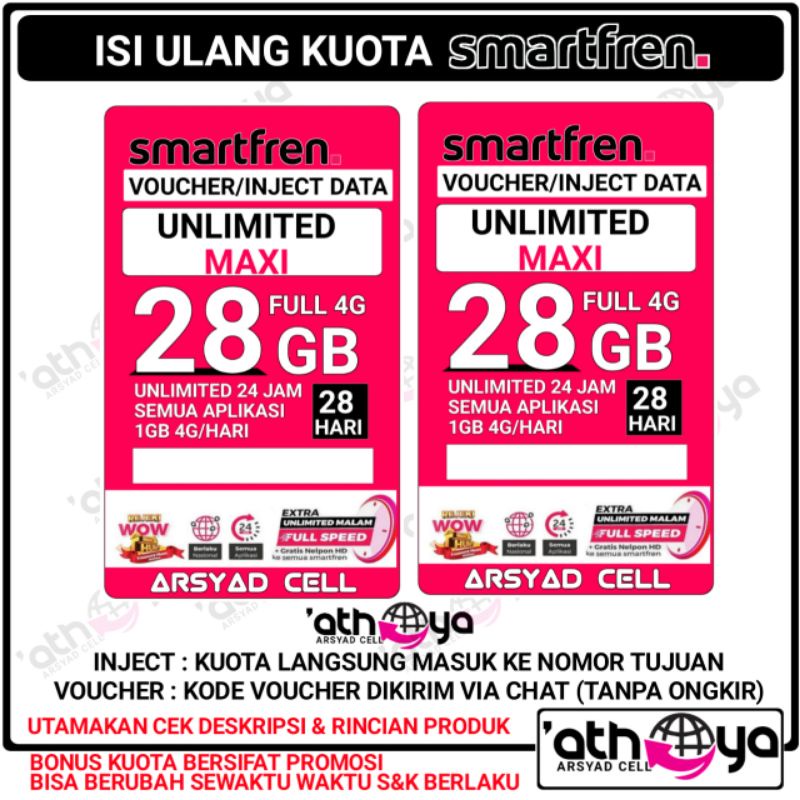 Jual Kuota Smartfren Unlimited Paket data Smartfren 4GB 8GB 10GB 16GB 30GB 60GB VOUCHER ...