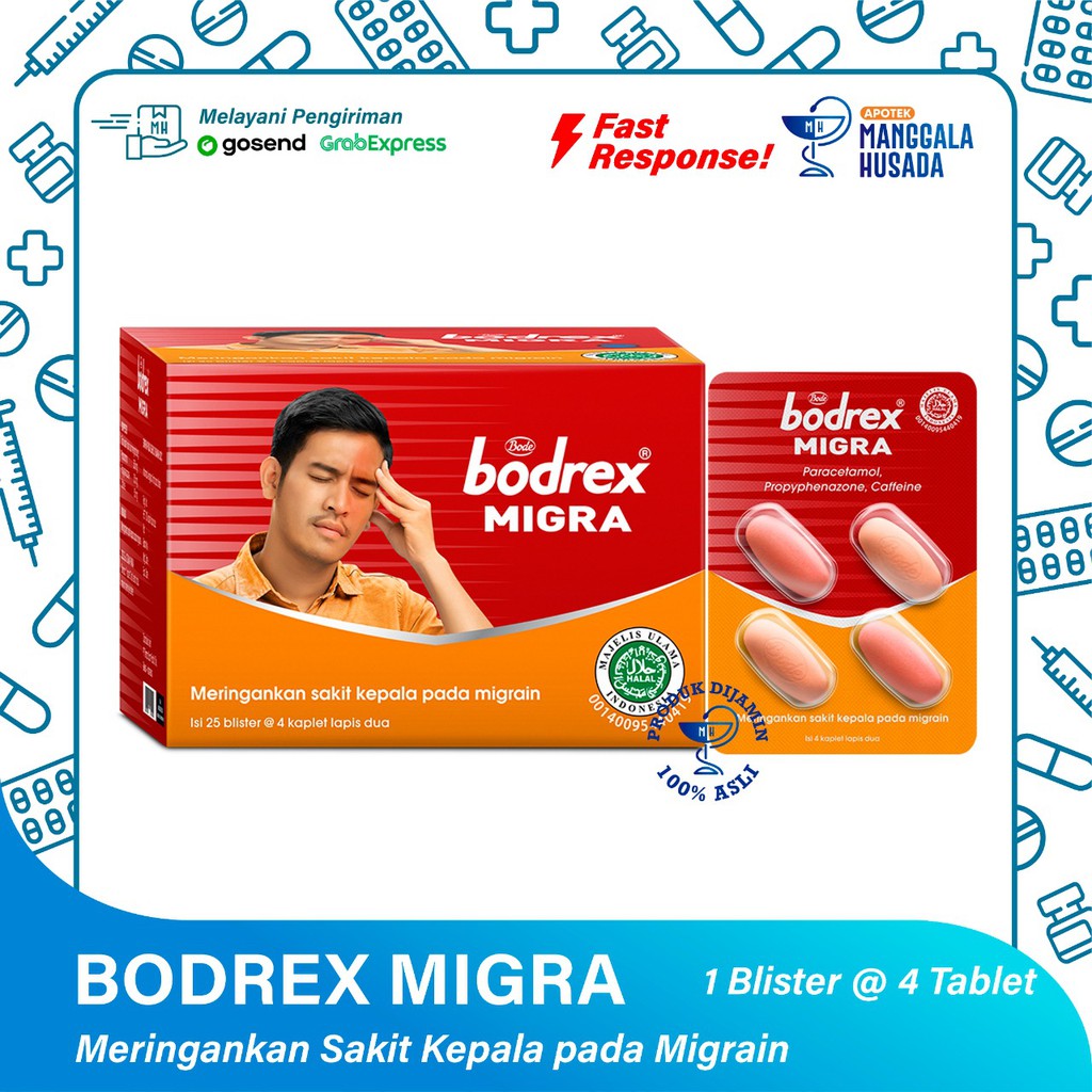 Jual BODREX MIGRA 1 BLISTER @ 4 TABLET | Shopee Indonesia