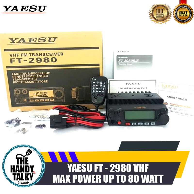 Jual YAESU FT 2980 VHF 80 WATT FT2980 FT-2980 R/E GARANSI RESMI 1 TAHUN ...
