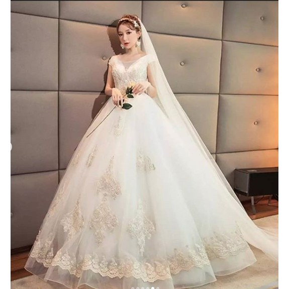 Jual gaun wedding gaun Nikahan pengantin/ gaun prewed gaya korea ...