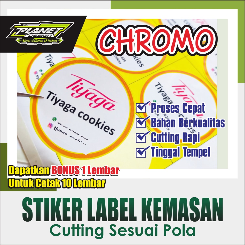 Jual STIKER LABEL CHROMO BONTAK / STICKER LABEL KEMASAN / STIKER ...