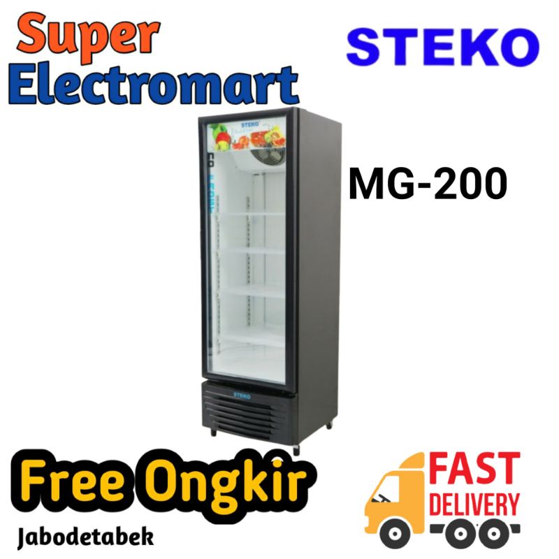 Jual SHOWCASE STEKO MG 200 LEMARI PENDINGIN 4 RAK DISPLAY NO FROST ...