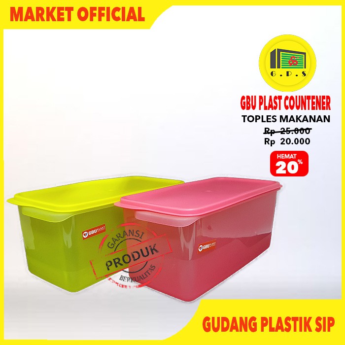 Jual Toples GBU plast container toples 4L sw- 400 | Shopee Indonesia