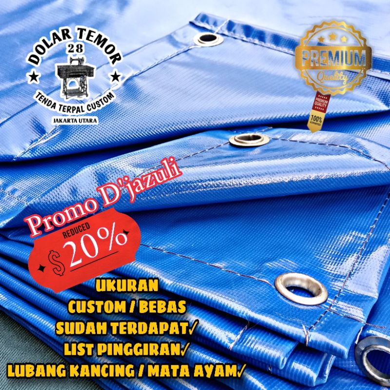 Jual Terpal Terpaulin Semi Karet Ulin Pvc Ukuran Custom / Bebas ...
