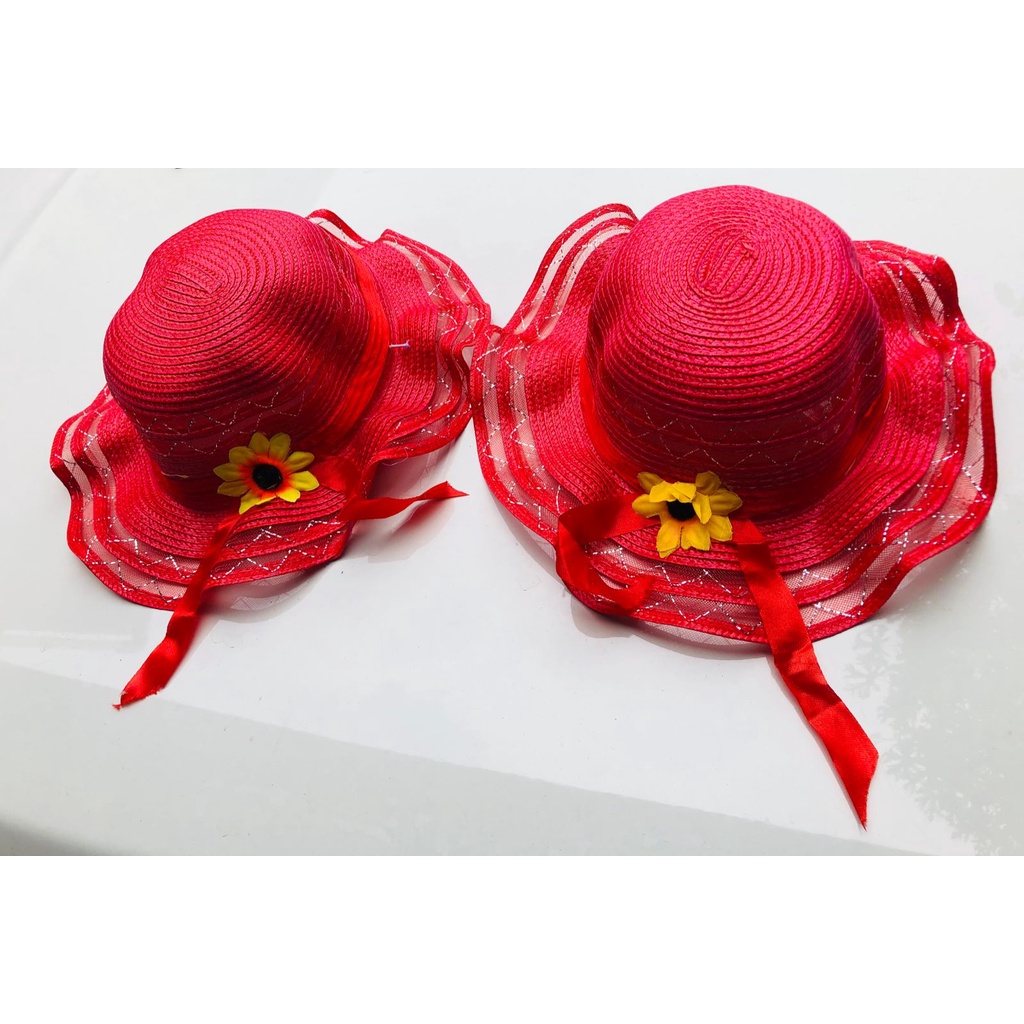 Jual Topi Pantai Anak Gelombang Motif Bunga / Topi Pantai Import Anak ...