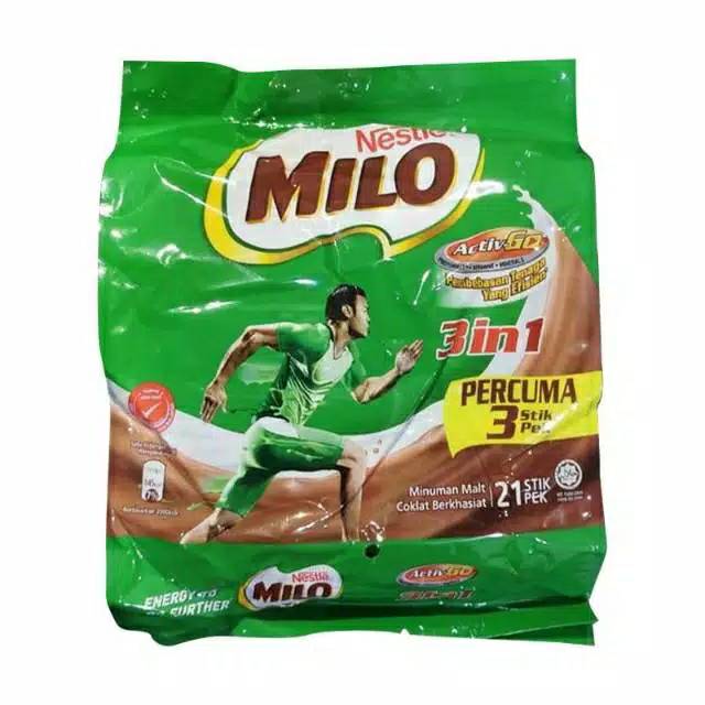 Jual Milo 3in1 Malaysia 18 Sachet | milo 3 in 1 Malaysia | Shopee Indonesia