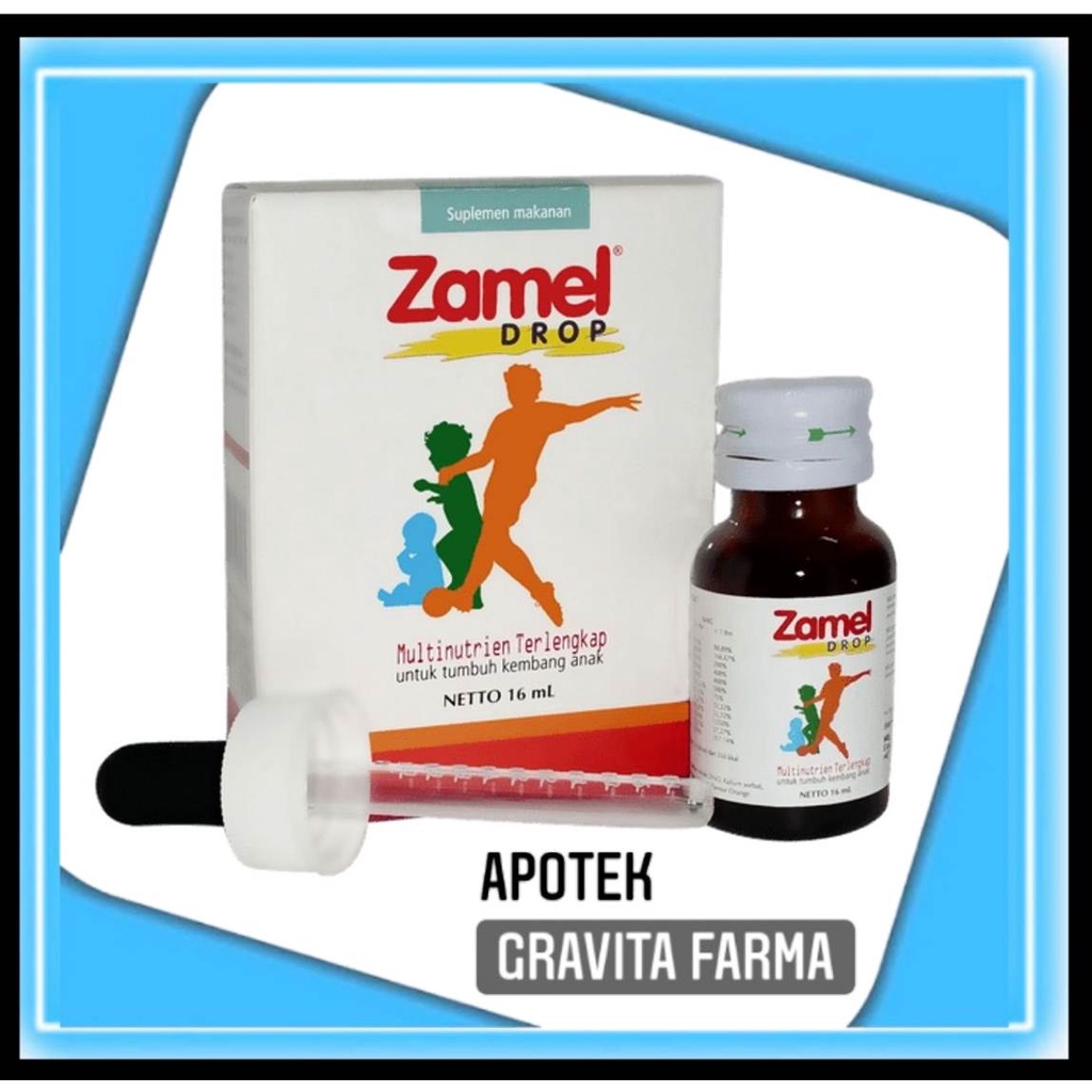 Jual Zamel drop multivitamin bayi 16 mL dengan pipet | Shopee Indonesia