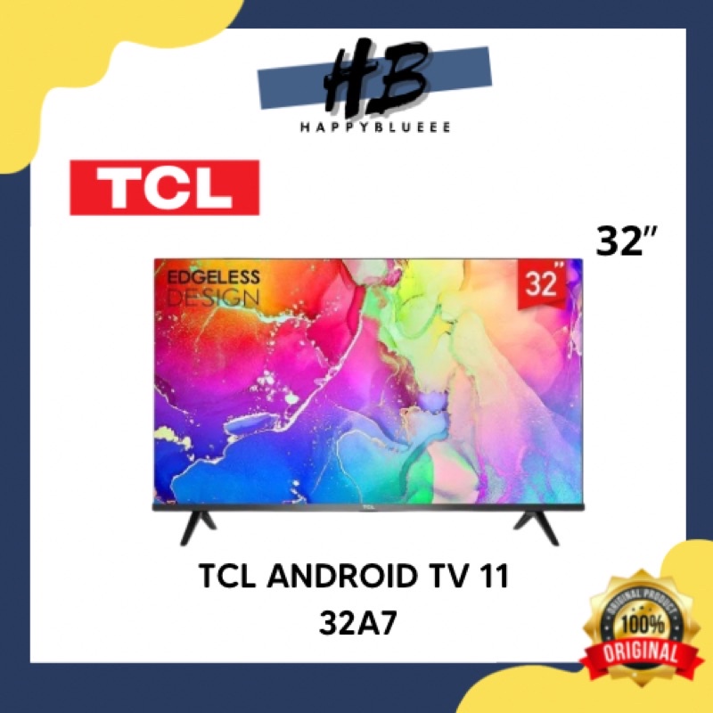 Jual TCL LED TV 32 INCH ANDROID 11 TV 32A7 | Shopee Indonesia