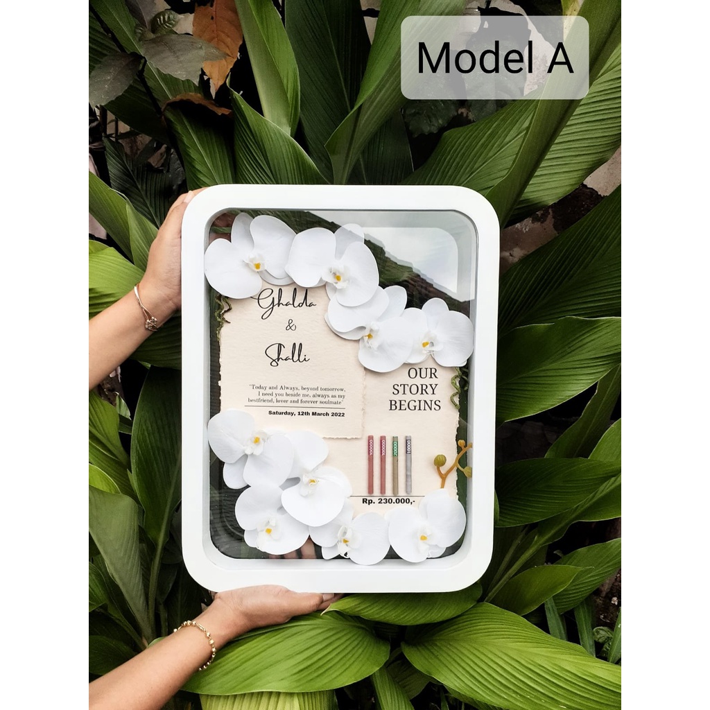 Jual [FULL BUNGA 30X40 CM] INCLUDE HIASAN BUNGA Frame Mahar ASKARA ...